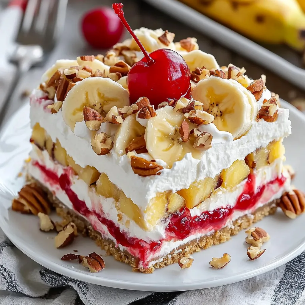 No Bake Banana Split Cake Recipe Easy 30 Min Dessert