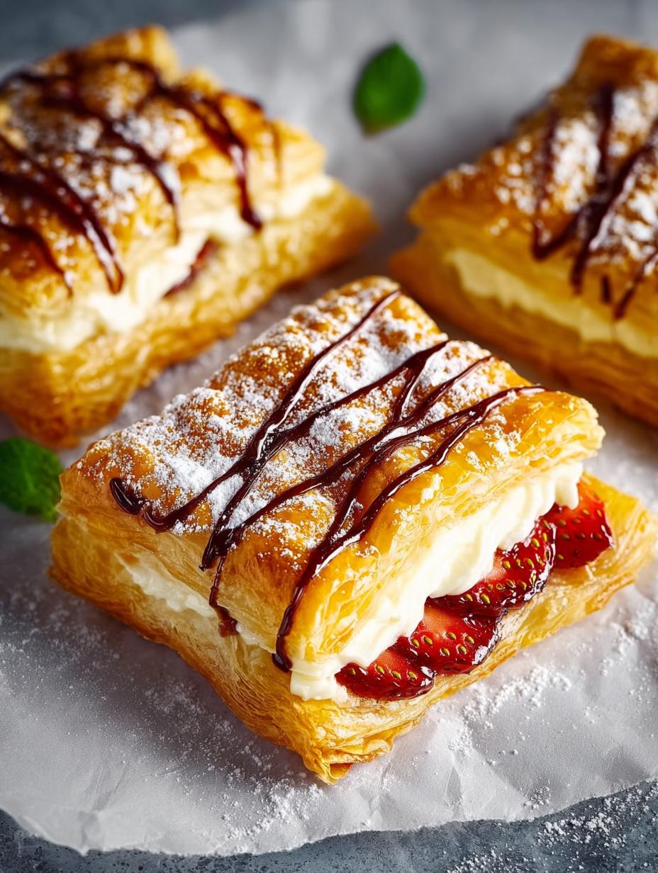 Flaky Puff Pastry Strawberry Delight in 24 Minutes - Recipes molly